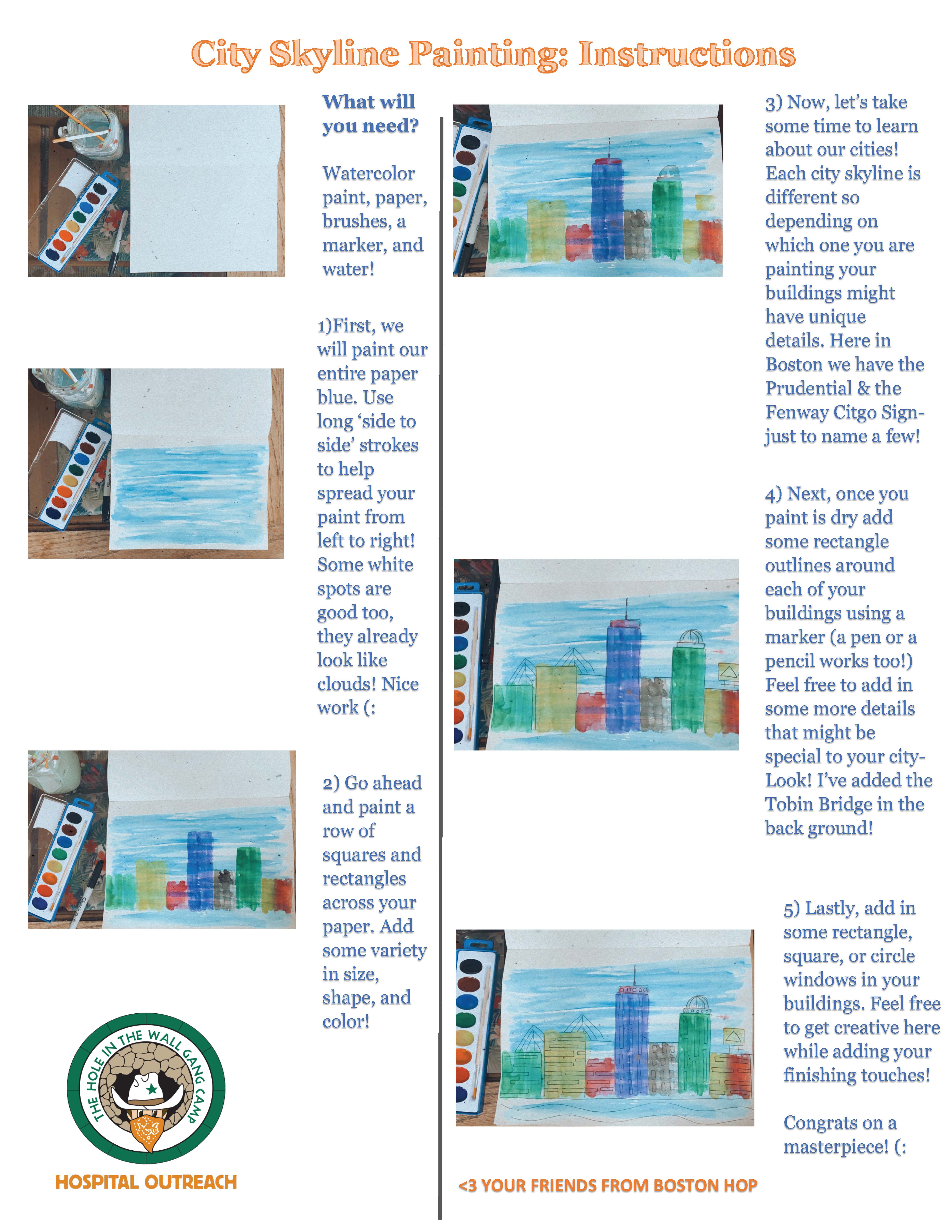 City Skyline Painting | The Hole in the Wall Gang Camp