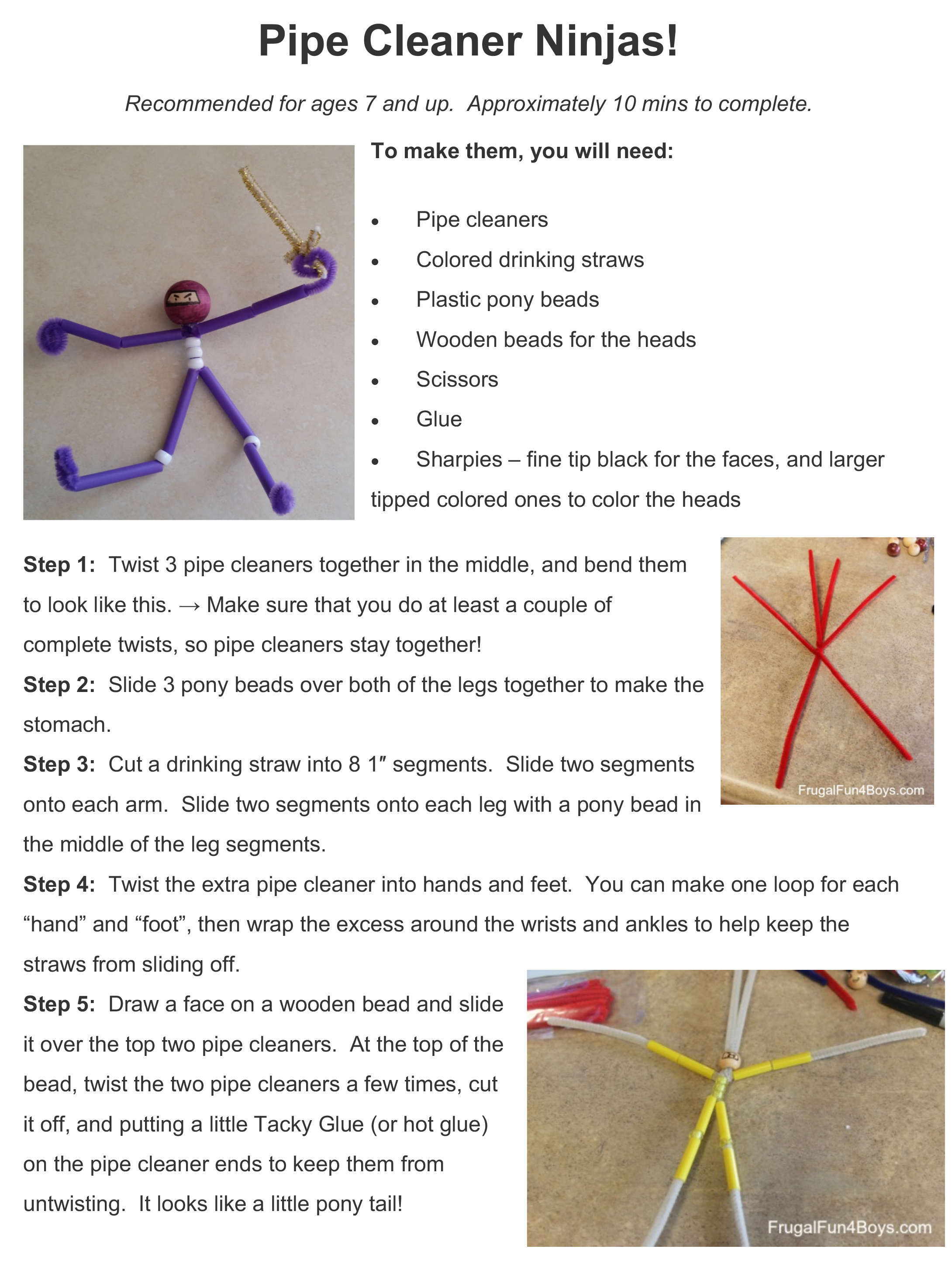 Pipe Cleaner Ninjas | The Hole in the Wall Gang Camp