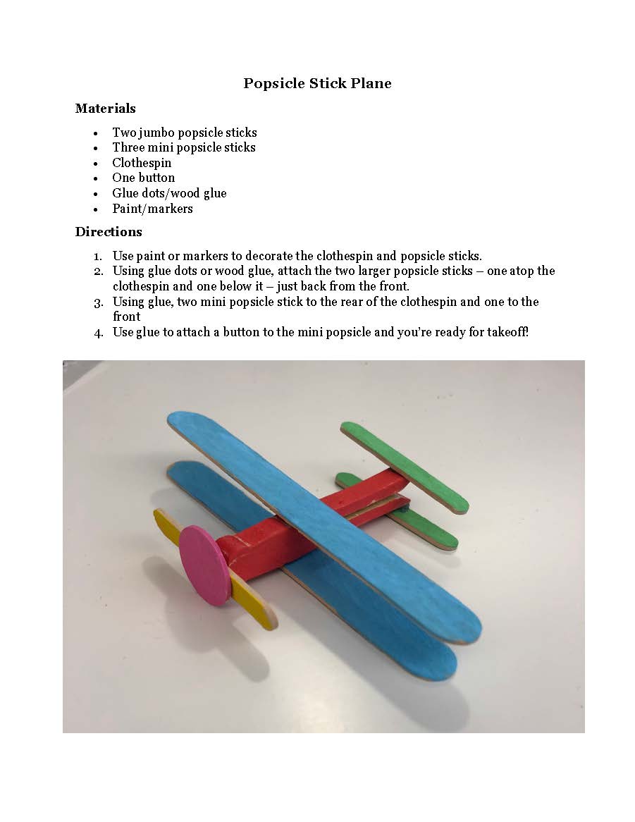 Popsicle Stick Plane | The Hole in the Wall Gang Camp